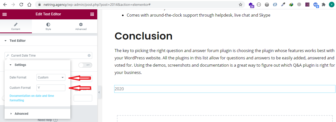 3 ways to add Dynamic “Current Year” in Elementor – Rokin