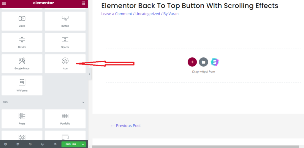 Elementor back to top button with Scrolling Effects – Rokin